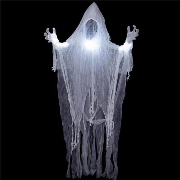 Holiday | Halloween Animated White Faceless Ghost Hanging Decor With ...